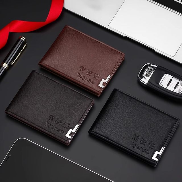 Driver's license protection leather case genuine leather texture ...