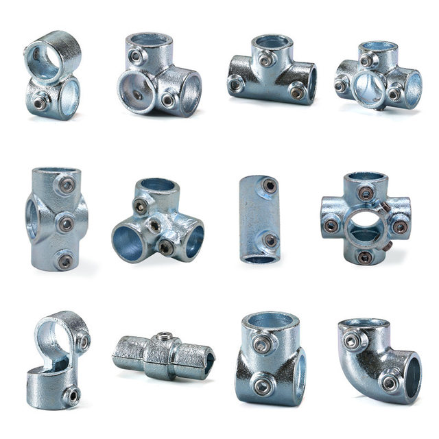 Cast iron connector galvanized steel pipe 4-point round steel 6-point ...