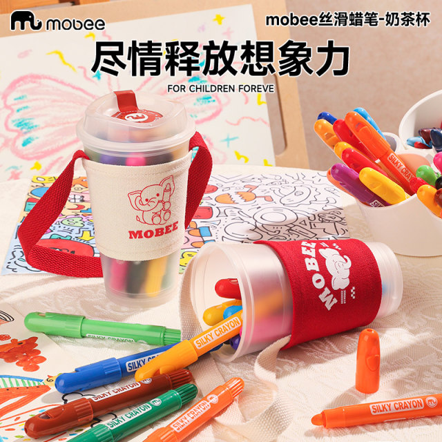 Mobee children's crayons are non-toxic, non-dirty, hand washable, silky ...