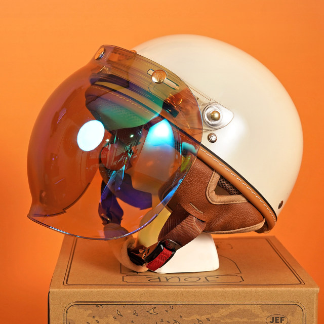 Taiwan Jef helmet retro half -helmet motorcycle motorcycle electric ...