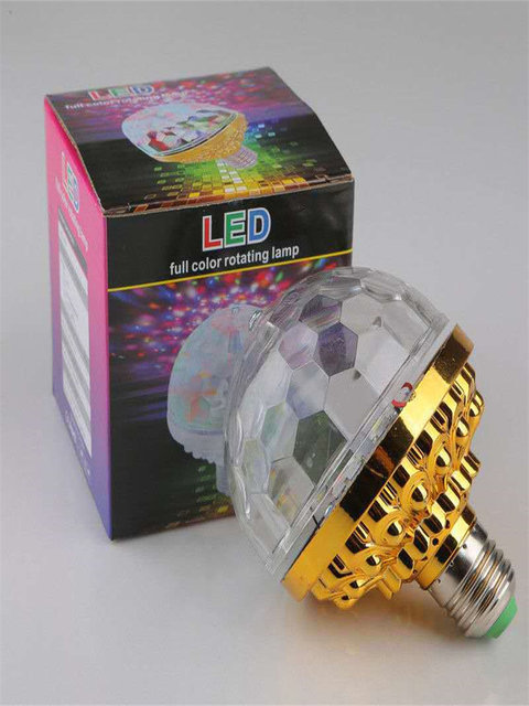 LED colorful rotating lamp magic ball light bulb household KTV flash ...