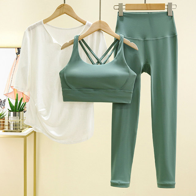 Yoga clothing set for women, high-end three-piece professional Pilates ...
