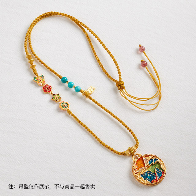 Ancient braided rope double-eared gold Buddha male koi lock eight ...