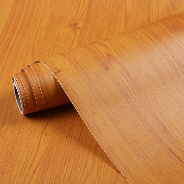 Yellow wood pattern solid wood furniture refurbishment sticker wall ...