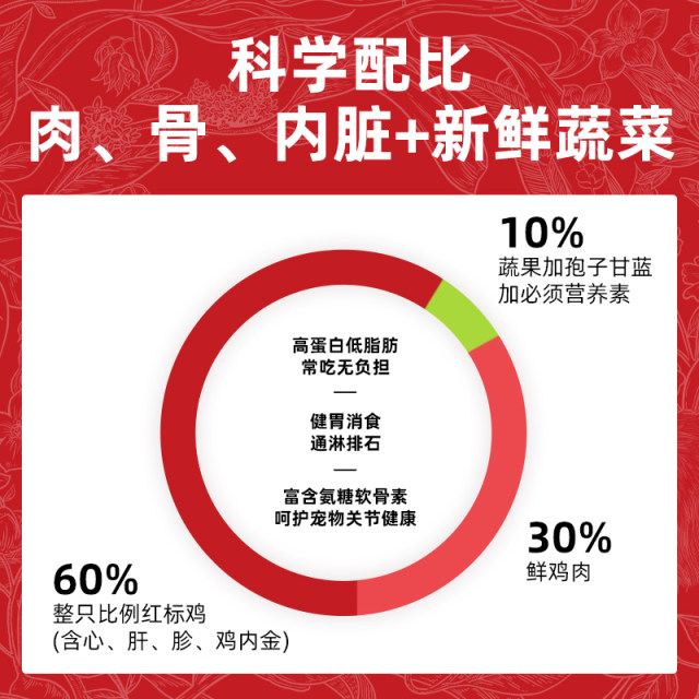 Puyin puppy staple food dog red label chicken freeze-dried raw bone and ...