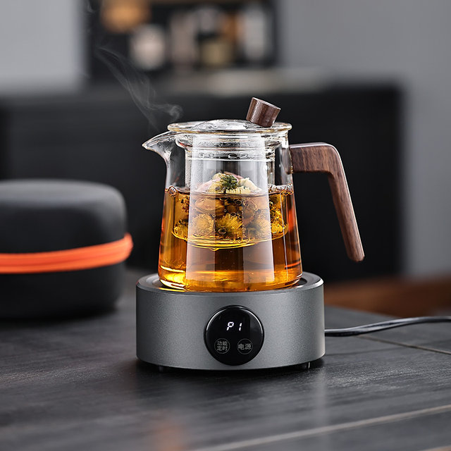 Small silent teapot electric pot stove set glass teapot high ...