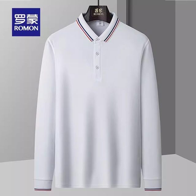 Romon long-sleeved polo shirt for men 2024 autumn new business casual ...