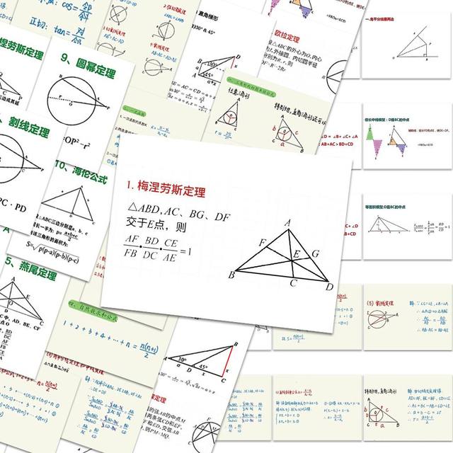 50 creative junior high school mathematics theorem stickers for high ...