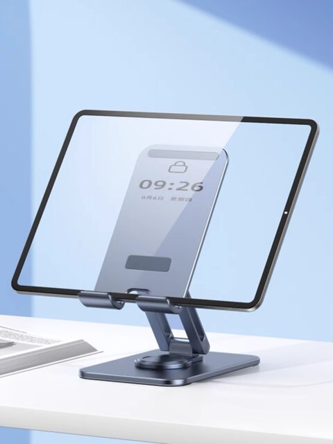 Aluminum alloy mobile phone support desktop lazy people can rotate 360 ...