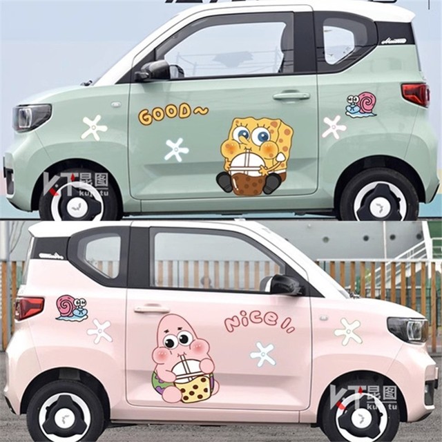 Wuling Hongguang miniev car stickers car stickers SpongeBob SquarePants ...