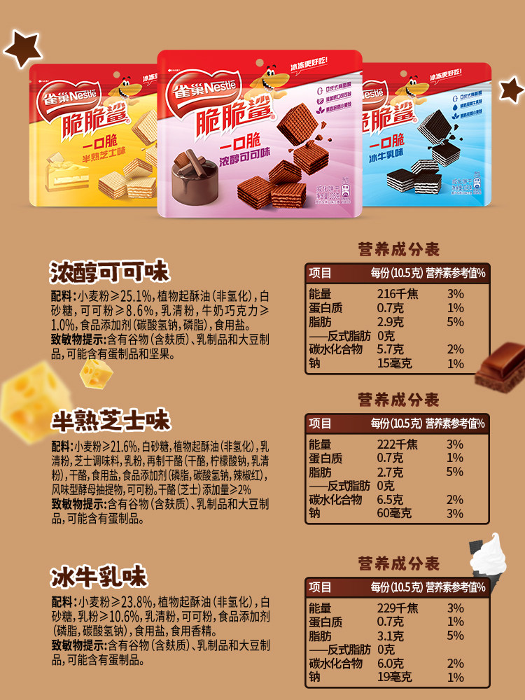 Nestlé Crunchy Shark One-Bite Crispy Thick-Cut Wafer | Small Pieces ...