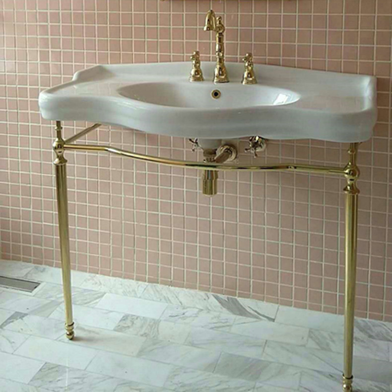 Butterfly Pottery Bathroom Bracket: High-End Custom Pure Copper Basin ...