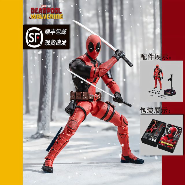 Deadpool and Wolverine figures in action Marvel official genuine movie ...