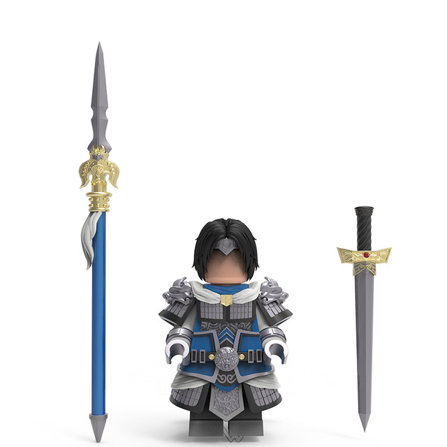 Menglin History Zhao Yun minifigure armor trendy toy figure domestic ...