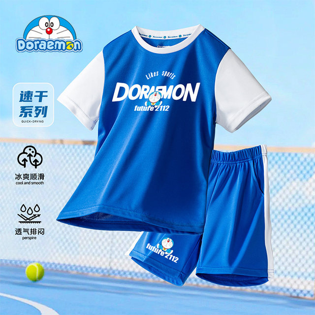 DORAEMON Doraemon children's clothing for boys and girls summer suit ...