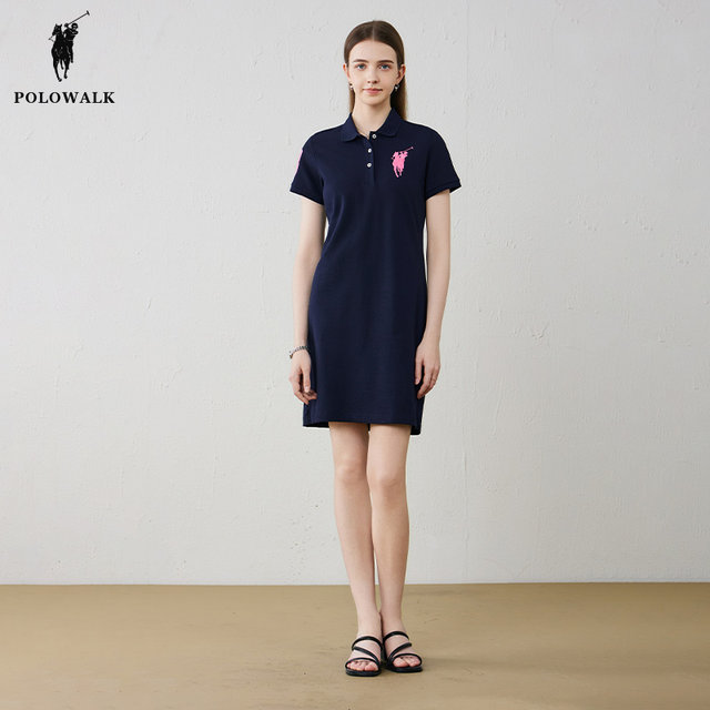 POLOWALK Temperament Dress Women's 2024 Spring New Sports Style Casual ...