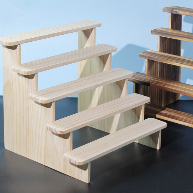 Pure solid wood display rack storage rack desktop figure Bubble Mart ...