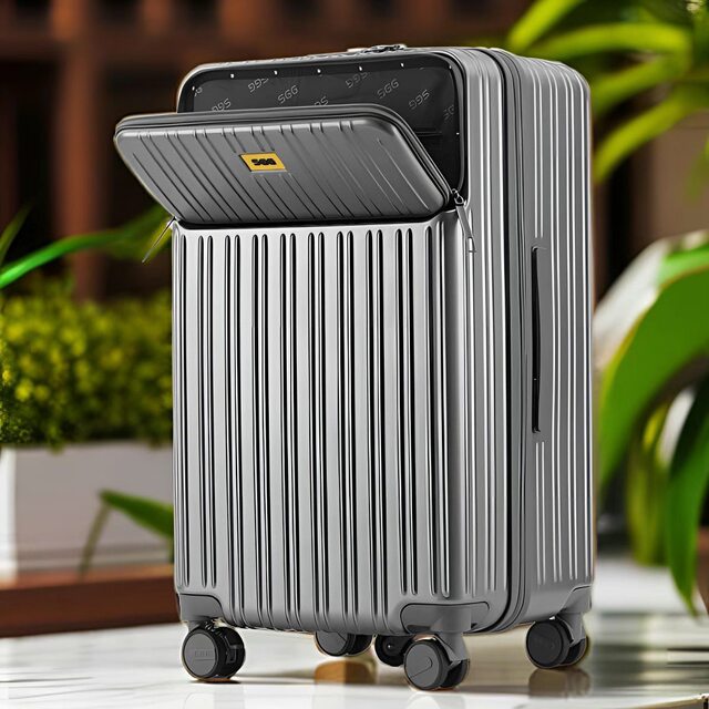 SGG front-opening suitcase universal wheels large-capacity trolley ...