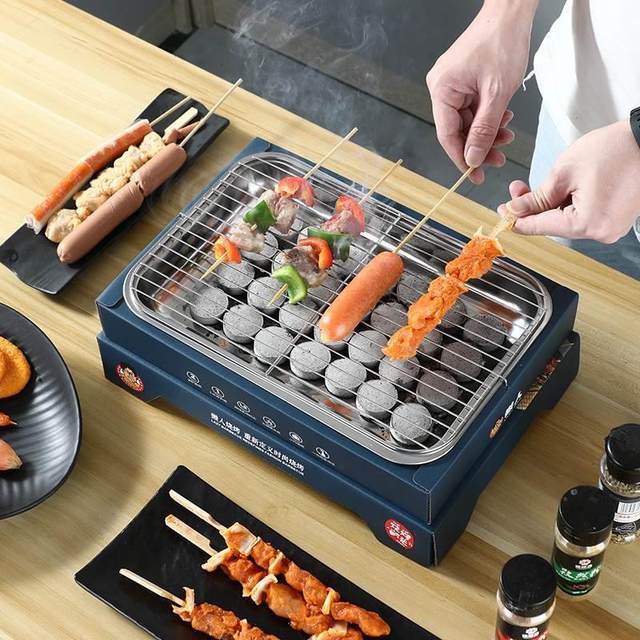 Lazy self-baking disposable barbecue stove for tea making at home ...