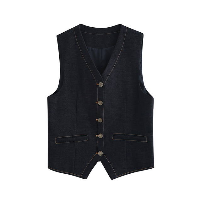 APPLEPIEORDER Japanese denim vest vest women's autumn outer layered ...