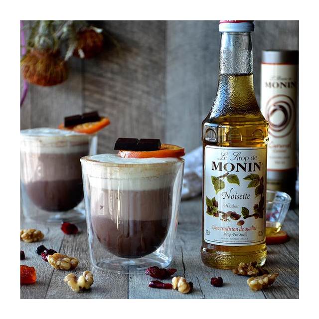 Morin MONIN hazelnut flavored syrup glass bottle 250ml milk tea raw ...