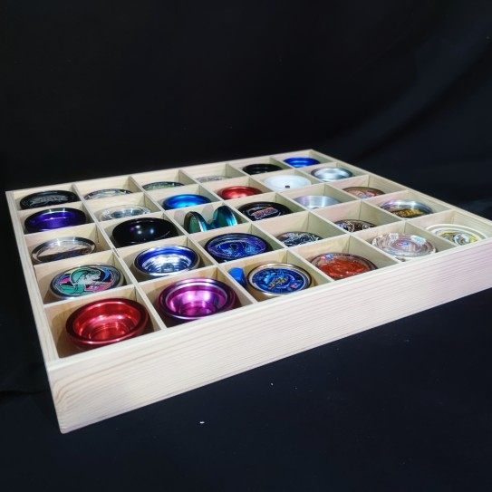 Hedian yoyo storage box super cost-effective pine yoyo yoyo display ...