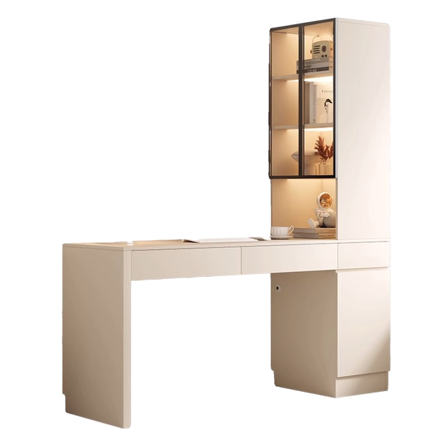 Cream style desk and dresser combined with home writing desk, bedroom ...