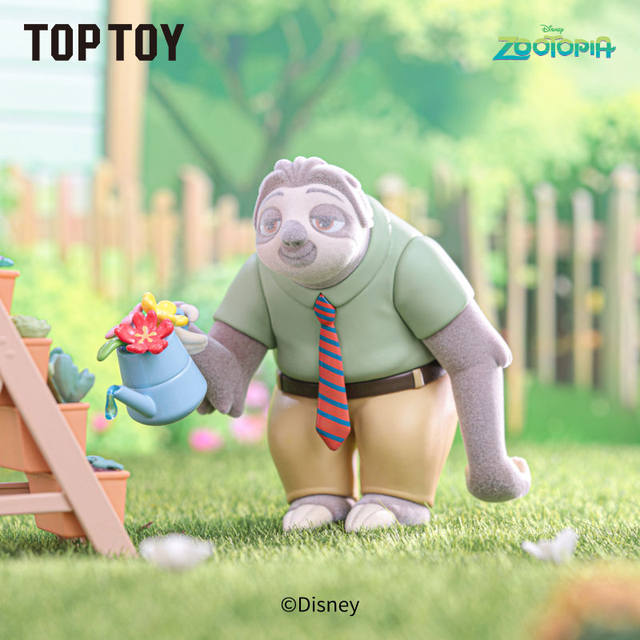 Genuine TOPTOY Zootopia Leopard Police Officer Judy Nick Flower World ...