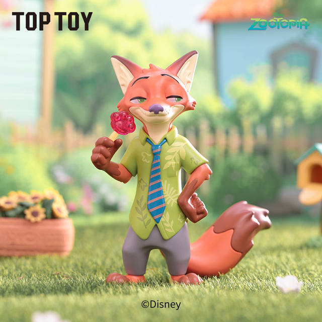 Genuine TOPTOY Zootopia Leopard Police Officer Judy Nick Flower World ...