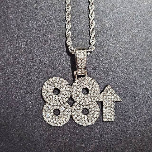 Official genuine 88 rising drill pendant necklace singer same hip -hop ...