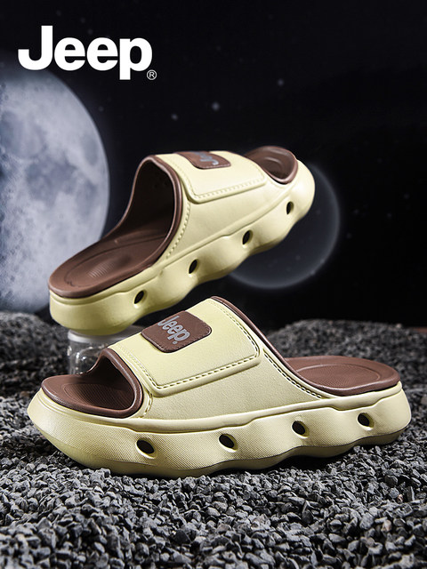 JEEP Jeep Slippers Men wear 2025 new sports sandals thick-soled ...