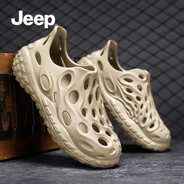 JEEP Jeep Crocs Men's Summer Outerwear Coconut Slippers 2024 New Beach ...