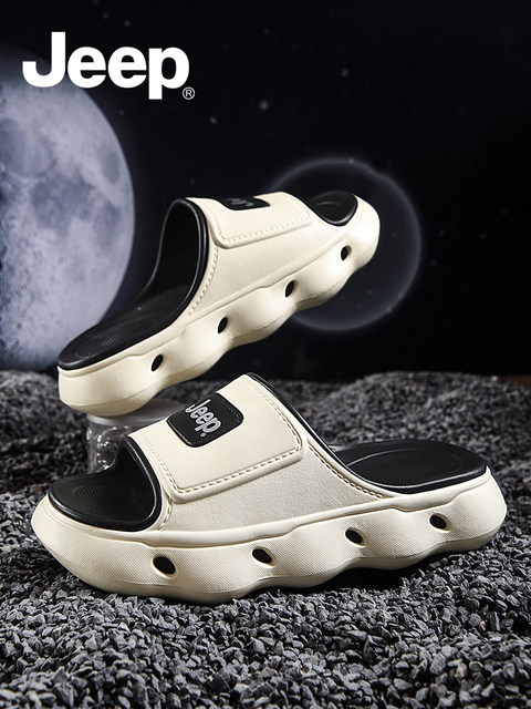 JEEP Jeep Slippers Men wear 2025 new sports sandals thick-soled beach ...