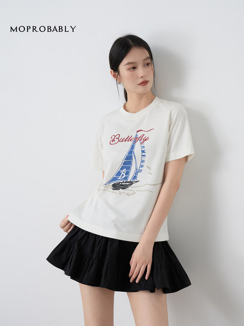 Li Yunuo MPBY set sail '100% cotton' minimalist sailboat pattern ...