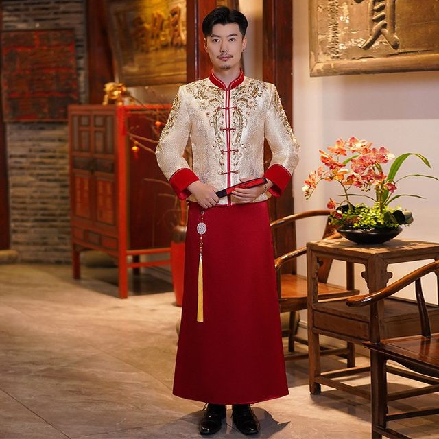 Suda Xiuhe Service Men's 2024 Summer New X Chinese Ruby Men's Wedding ...