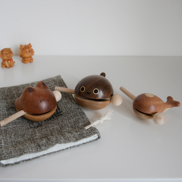 Small wooden fish quietly fish, decompress and knock mini solid wood ...