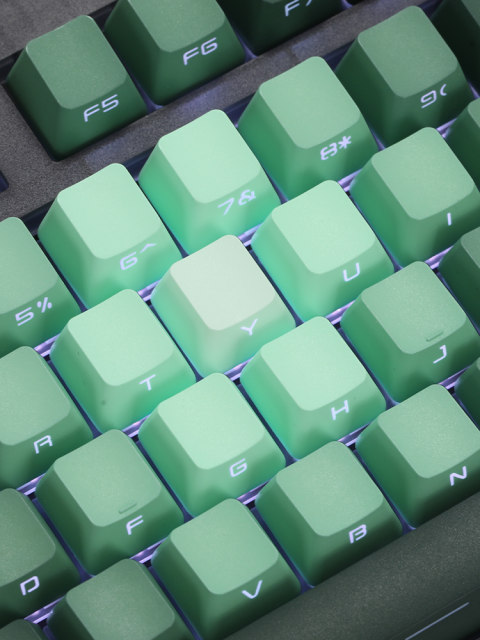 ZH980 Green Rose Mechanical Keyboard Wired Wireless Bluetooth ...