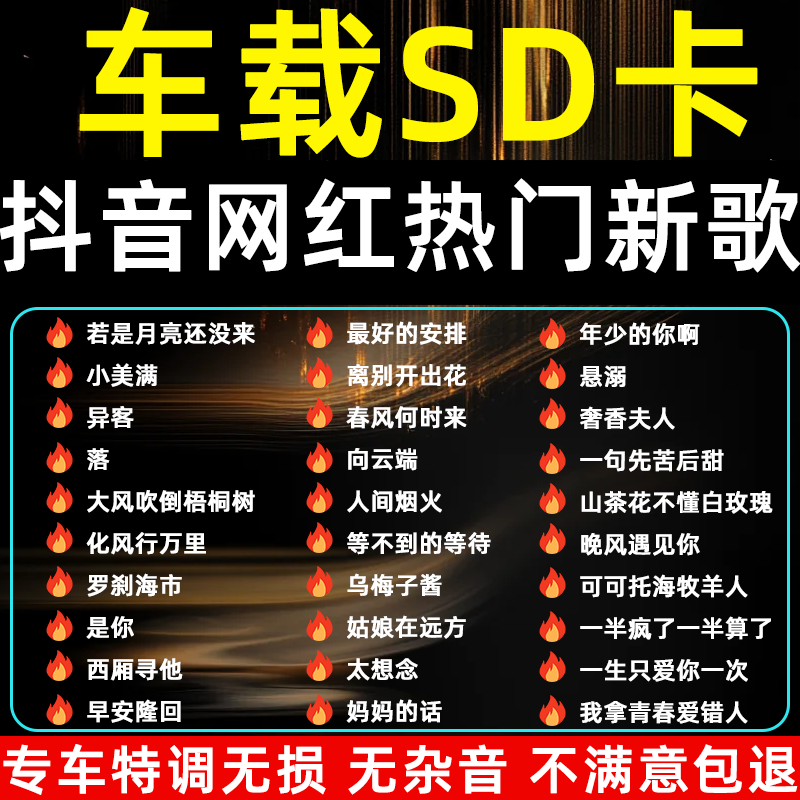 Car SD card song 2025 new memory card U disk music SD high-quality ...