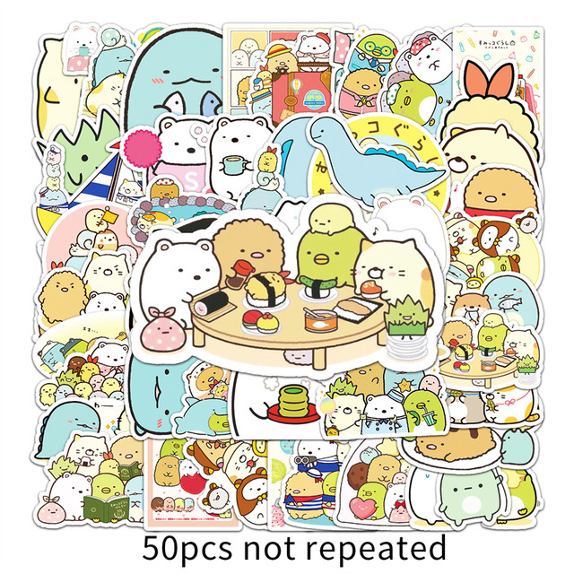50 cartoon cute mini bio doodle personalized creative stickers ...