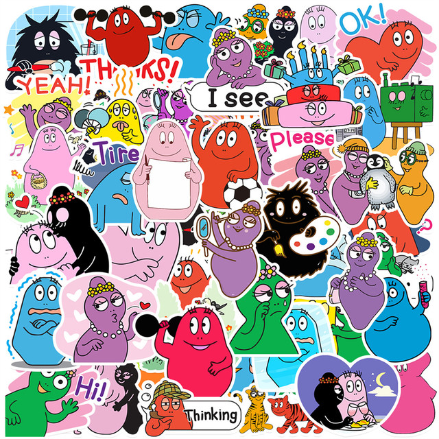 New 50 pieces of Baba Daddy cute cartoon graffiti colorful stickers ...