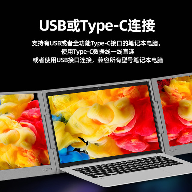 ThinkSea dual-screen portable monitor, one-line direct connection ...