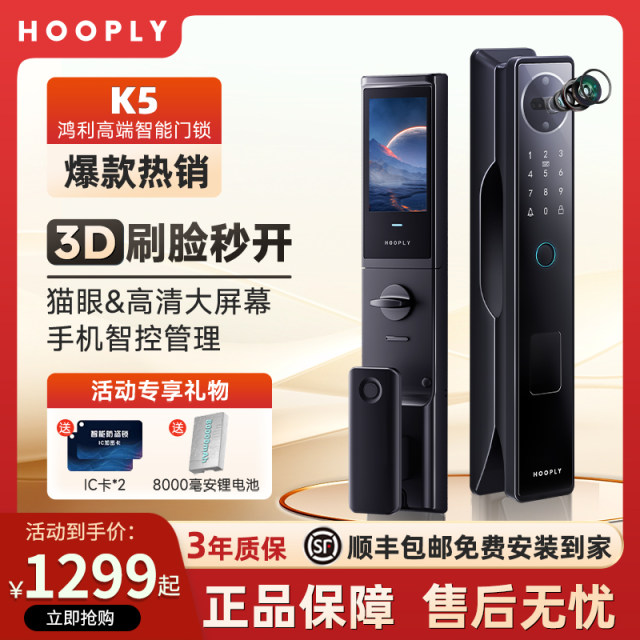 HOOPLY Hongli Smart Door Lock Fingerprint Lock Electronics Anti -theft ...