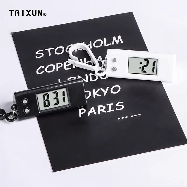 Children's portable compact keychain watch digital silent exam study ...