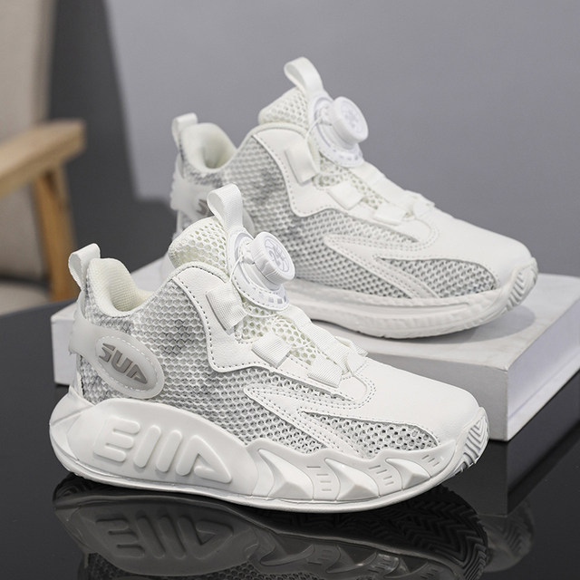 Azta-traded boys' shoes white sneakers 2025 summer breathable single ...