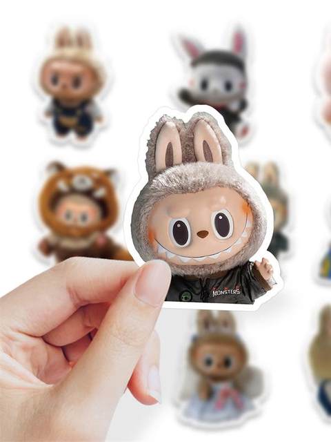 60 pieces of cute labubu Labubu Elf waterproof stickers refrigerator ...