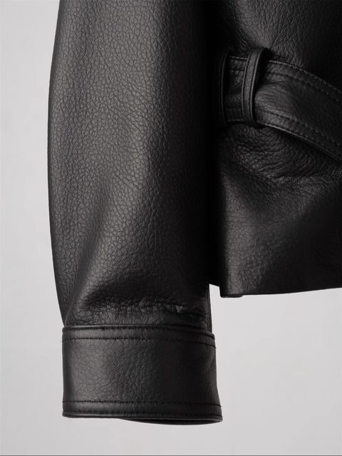 Y*L imported lychee bubble sheepskin short jacket for women single ...