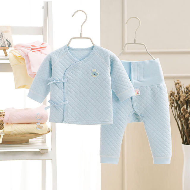 Baby warm suit pure cotton high waist belly protection 0-3 months 6 ...