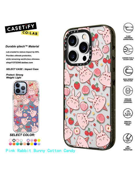 Hong Kong Purchase CASETiFY Bunny Pink Rabbit Applicable to iPhone16/15 ...
