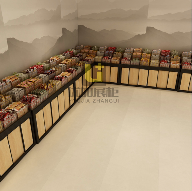 Supermarket shelves convenience store food display rack snack bulk ...