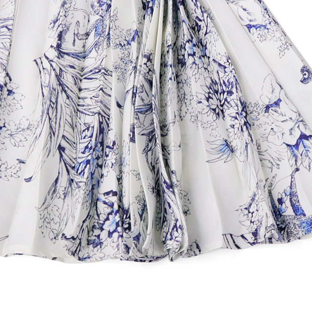 J/nina Gennina Guo Yiling new women's casual versatile fold long skirt ...